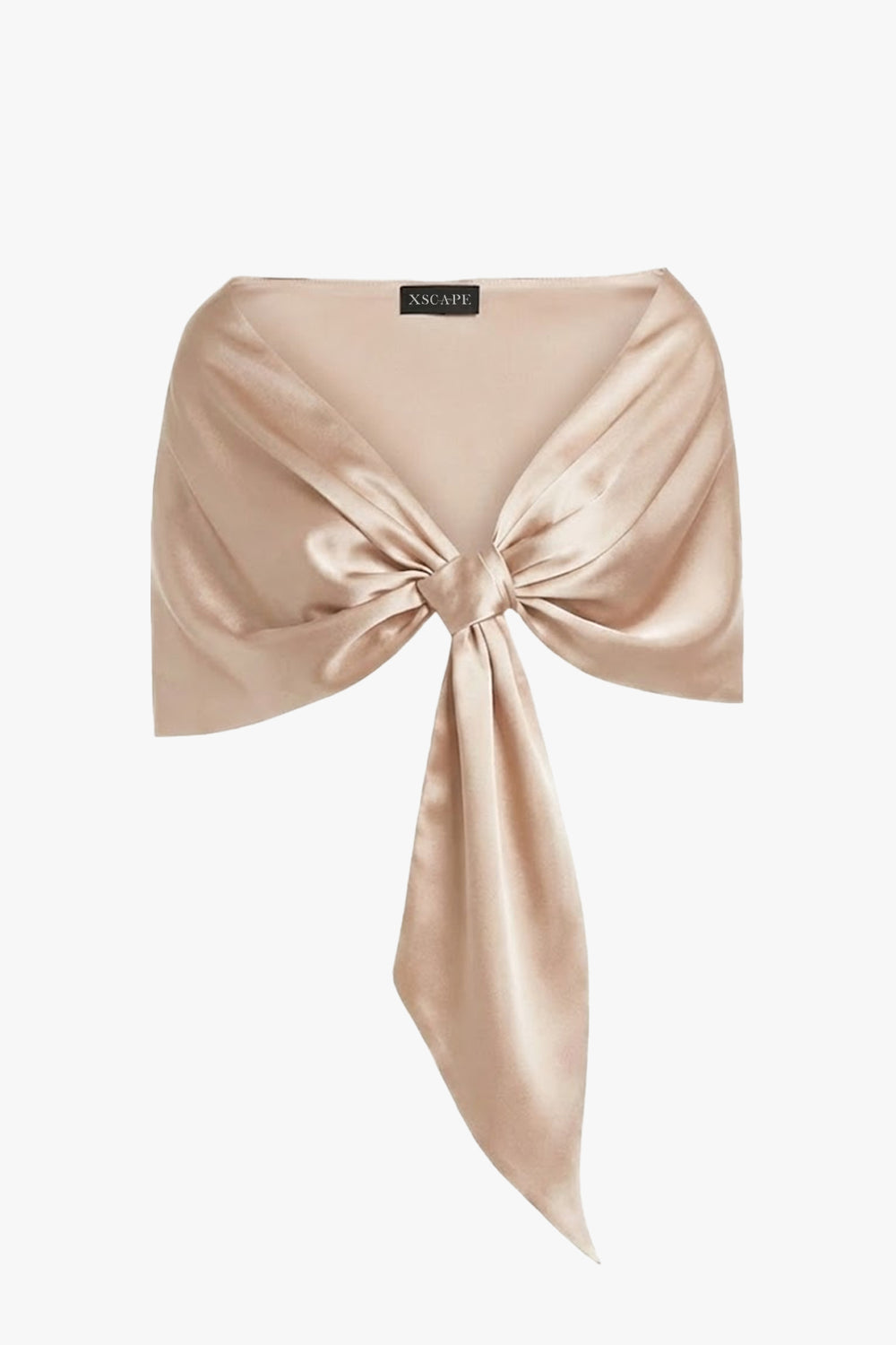 Plus "Miranda" Satin Pull Through Shawl Wrap | Xscape Evenings